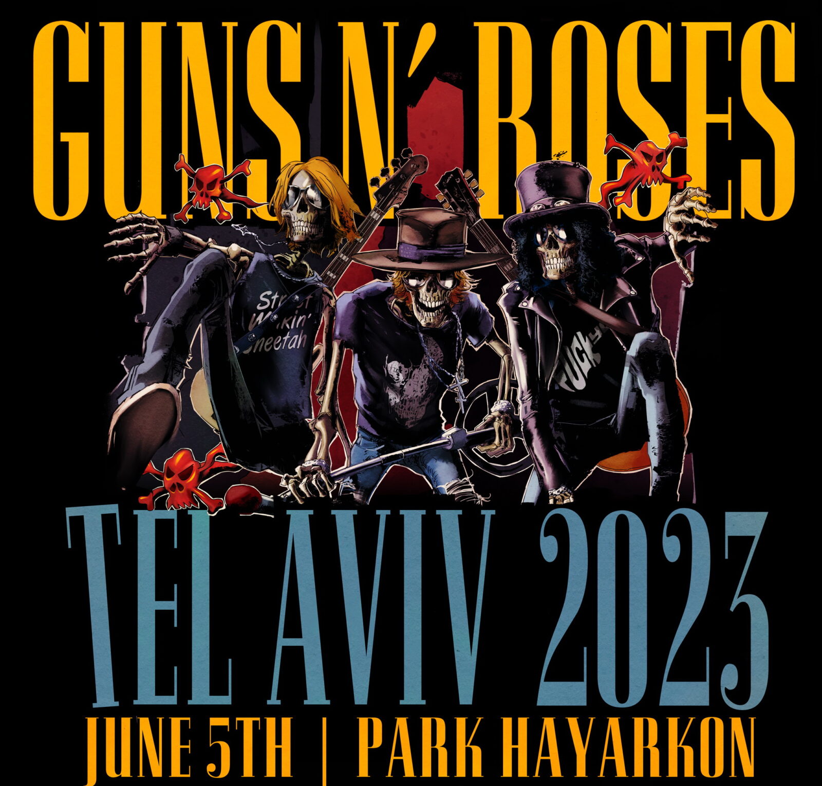 Легендарная американская рок-группа Guns N’ Roses начинает свой мировой тур в Израиле | Womfire